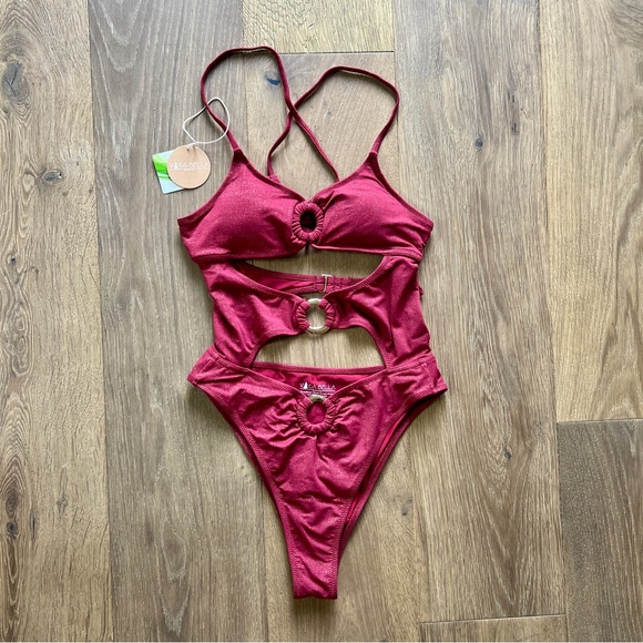 Vaga Bella Swim | Swim | Armada One Piece Maroon Shimmer | Poshmark